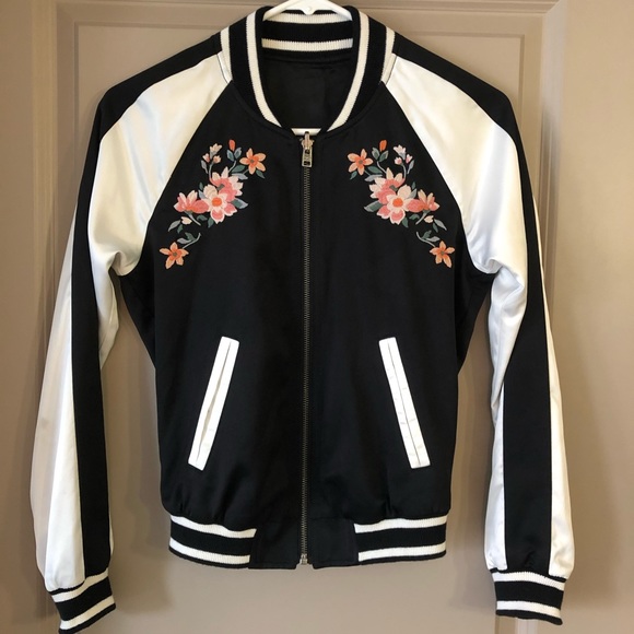 Jackets & Coats | Reversible Satin Bomber Jacket | Poshmark